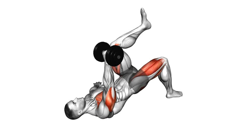 Dumbbell Contralateral Glute Bridge Single-Arm Chest Press - ManiacMuscle